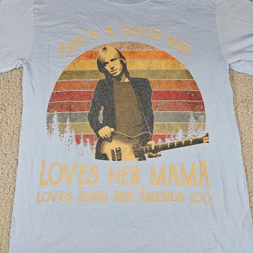 Tom Petty She’s A Good Girl Blue Shirt Size Small Fruit Of Loom Rock ...