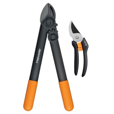 Fiskars 15 inch Lopper and Hand Pruner Set | eBay