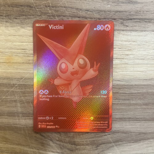 Pokemon TCG White Flare Victini Monochrome Red #172/086, Pack Fresh! | eBay