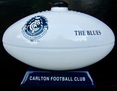 Carlton Football Club AFL Ceramic Football Port Decanter "BLUES" Full ...