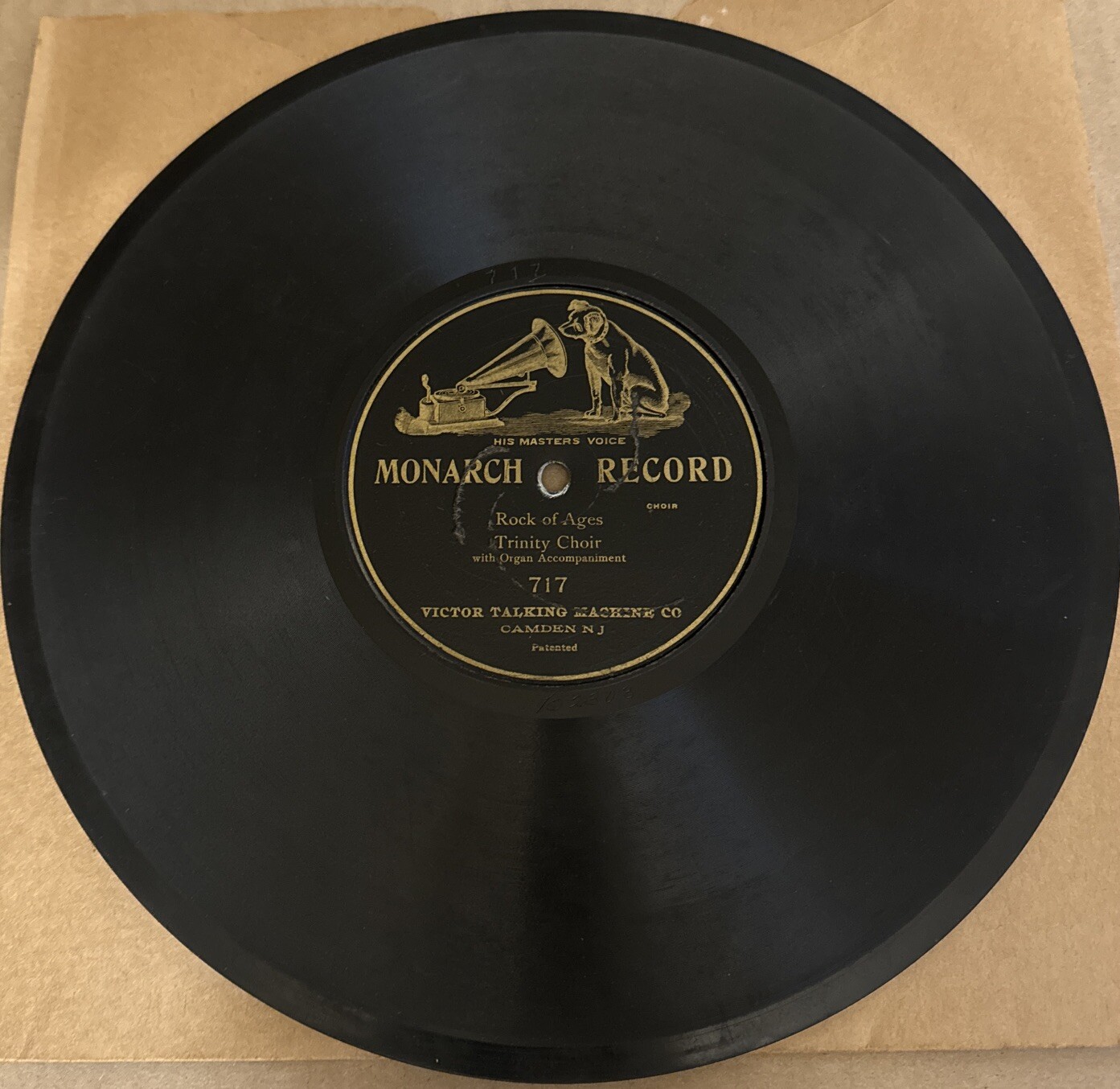 Monarch 78 RPM Trinity Choir - Rock Of Ages 717 V victor | eBay
