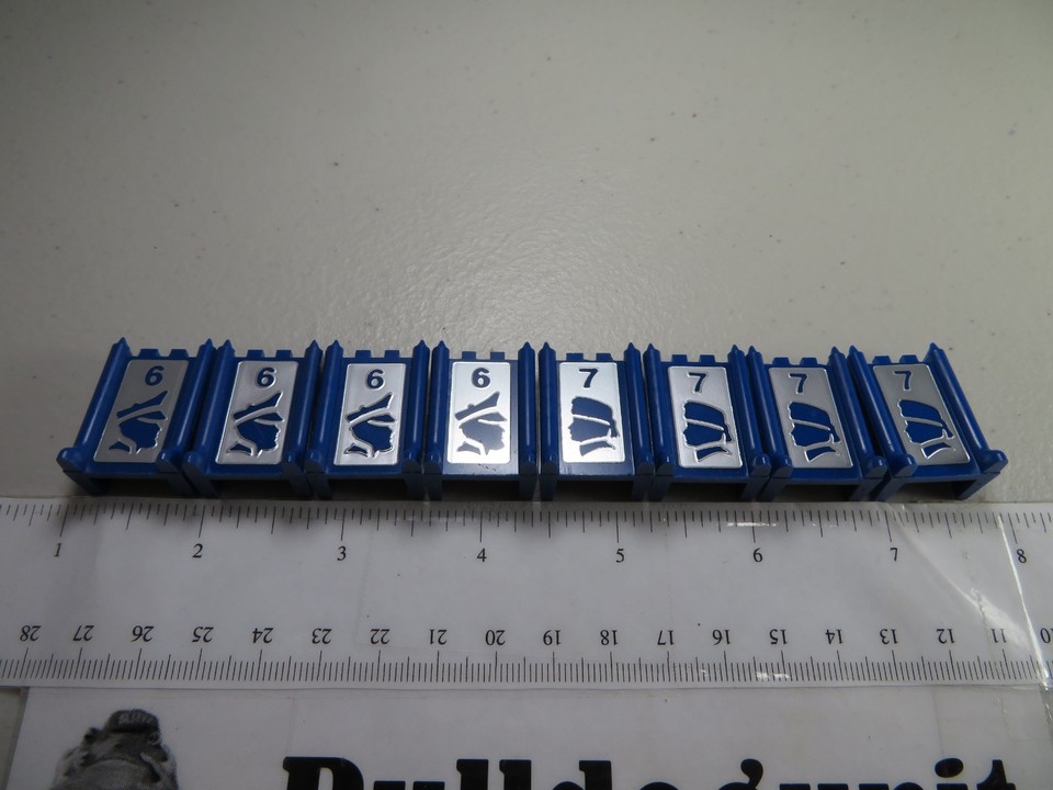 1986 Stratego Board Game Lot 8 Blue # 6 & 7 Lieutenant & Sergeant Part ...