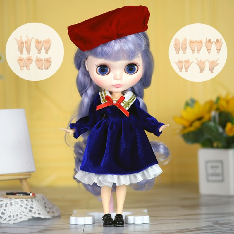 Special Combo 12" Neo Blythe Doll DIY BJD Clothes Shoes Red Hat Glossy ...
