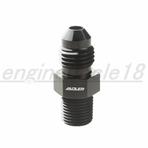 4AN AN4 To 1/8'' NPT Thread Aluminum Straight Adapter Fitting Black ...