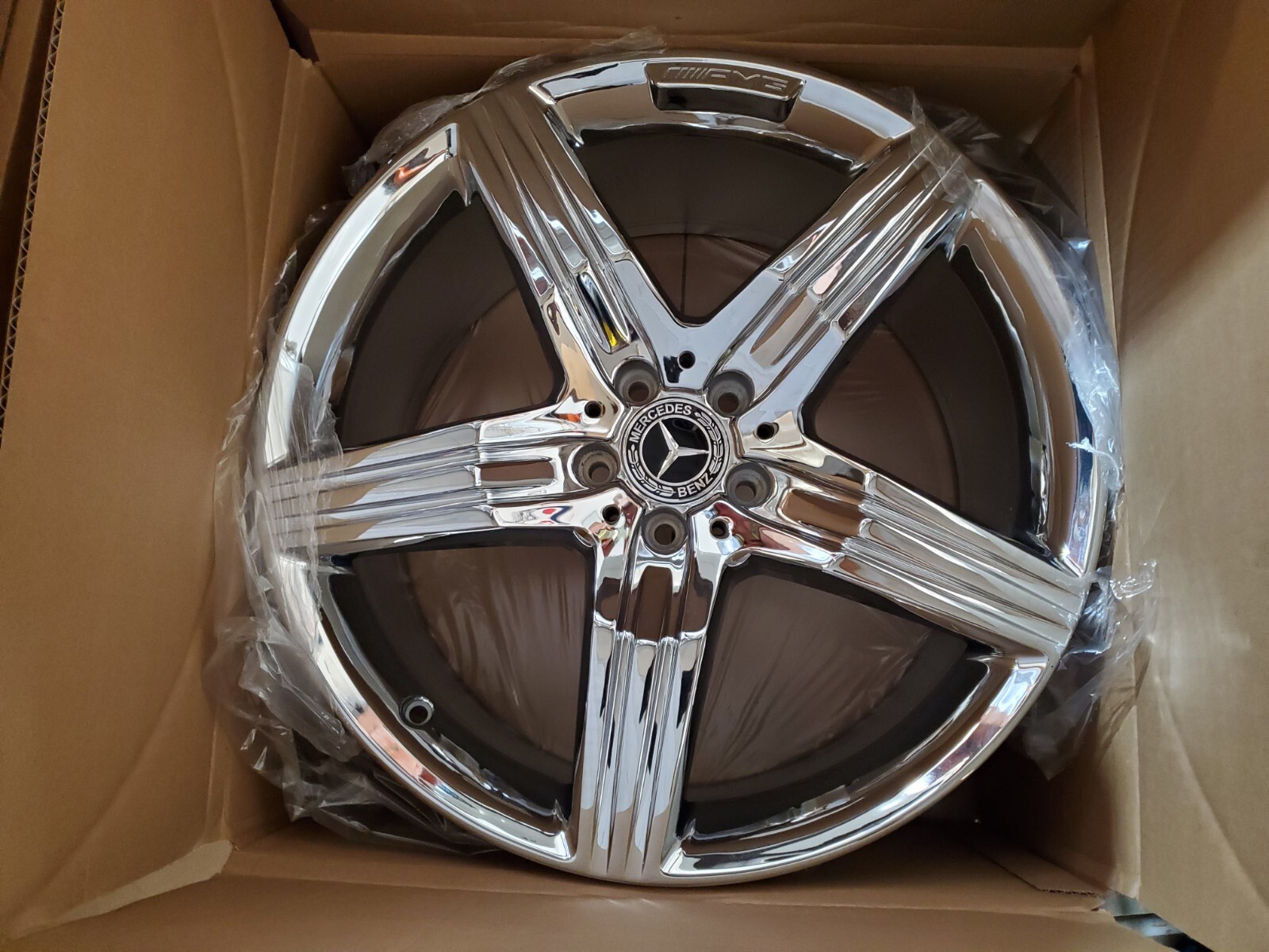 Original 20" Mercedes AMG Wheels OEM Rims Chrome S63 S550 S600 CL63 ...