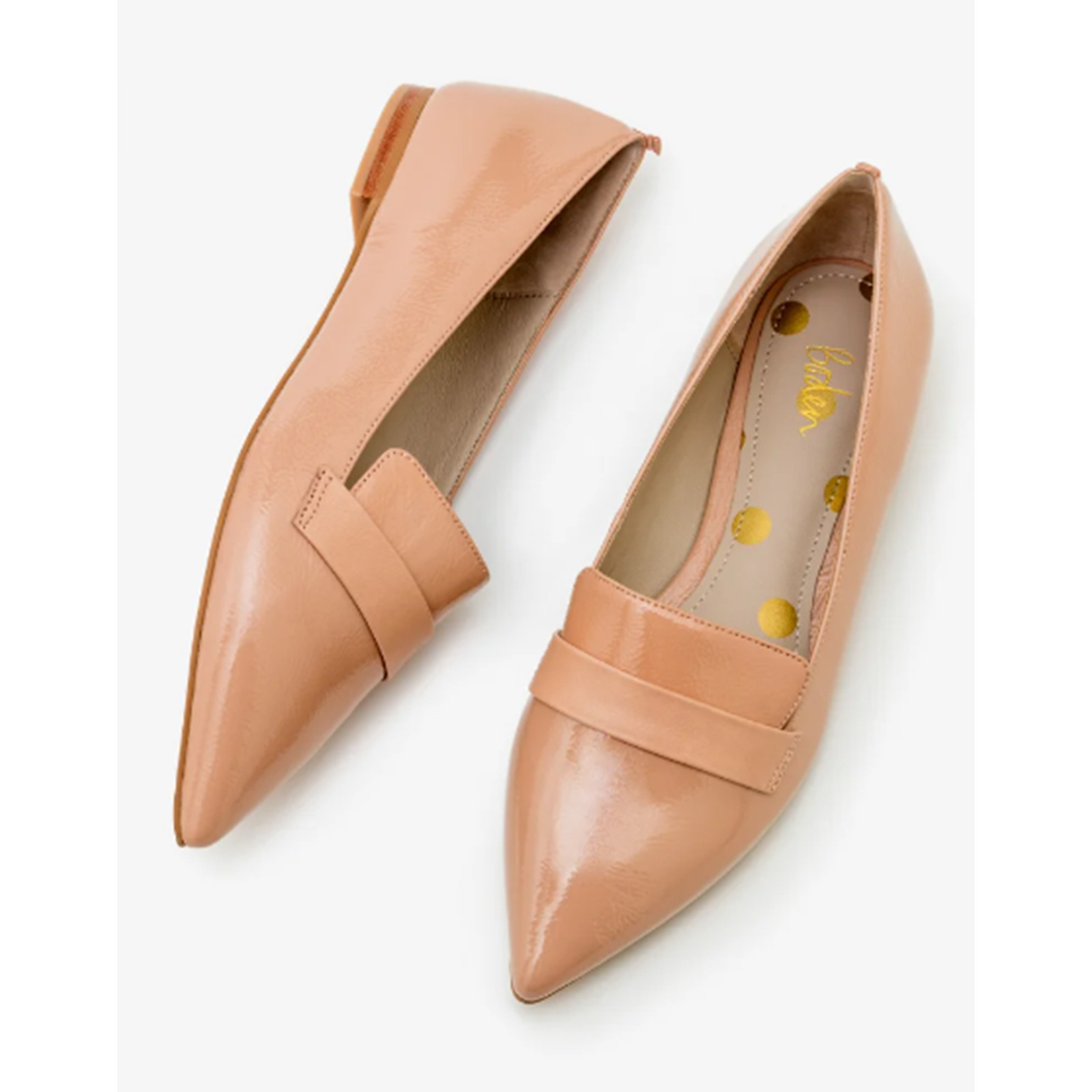Boden Octavia Loafers Patent Leather Pointed Toe Flat… - Gem