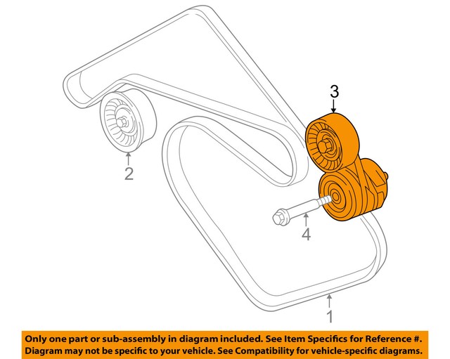 1998-2003 Jaguar Xj8 Vanden Plas OEM Serpentine Belt Tensioner ...