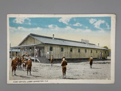 1919 WWI CAMP JOHNSTON Florida POST OFFICE Postcard YMCA Antique | eBay