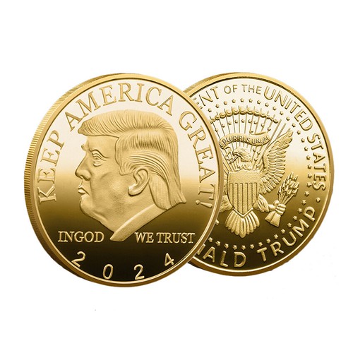 100PCS President Challenge Gold Keep Americe Great EAGLE 2024 Donald ...