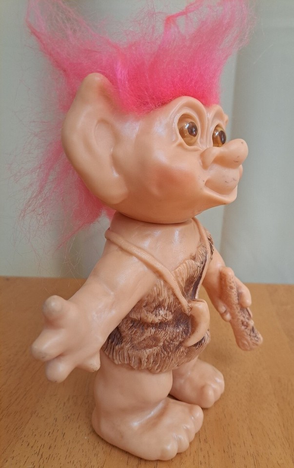 Troll Bank Caveman Outfit Doll with Pink Hair made by Creative Mfg 1978 ...