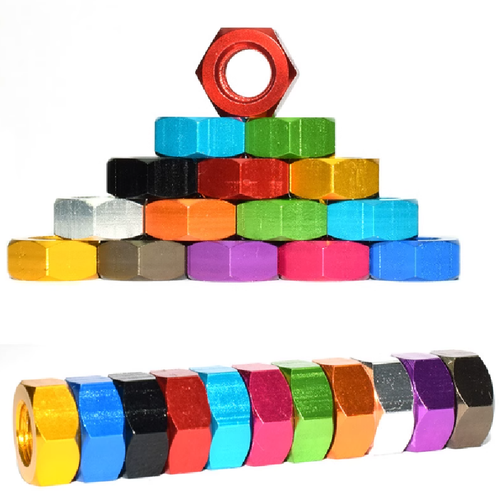 1Pcs M3-M6 colored aluminum alloy nut CNC locking anti loosening ...