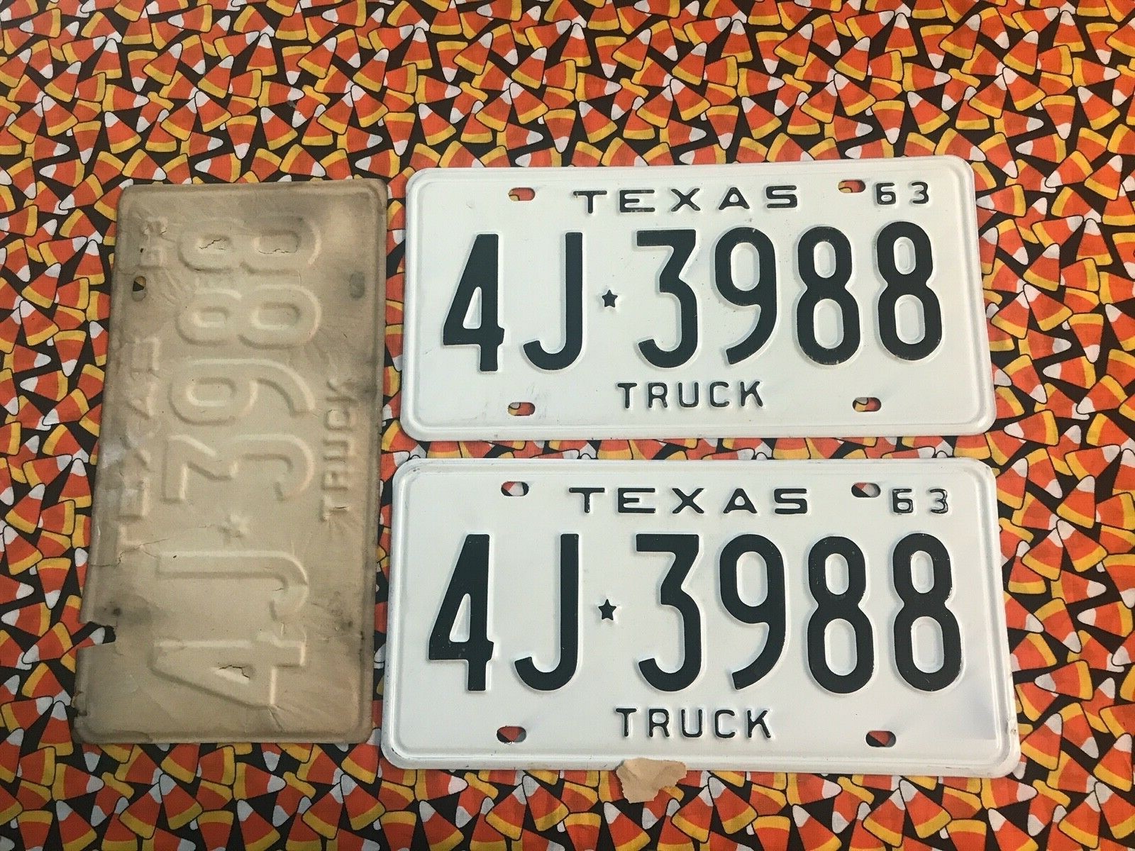 1963 TEXAS TRUCK LICENSE PLATES 4J3988 | eBay