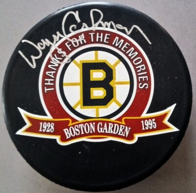 WAYNE CASHMAN AUTOGRAPHED BOSTON BRUINS THANKS FOR THE MEMORIES PUCK | eBay