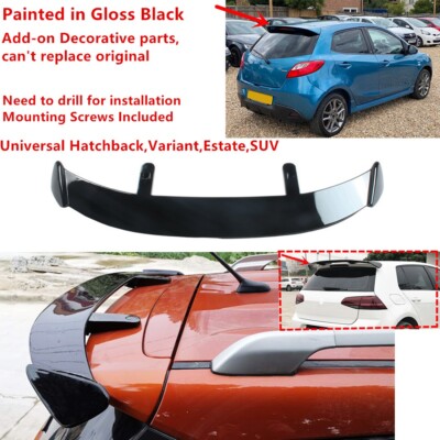 For Mazda 2 Mazda2 II DE 2007-2014 Rear Roof Spoiler Wing Gloss Black ...