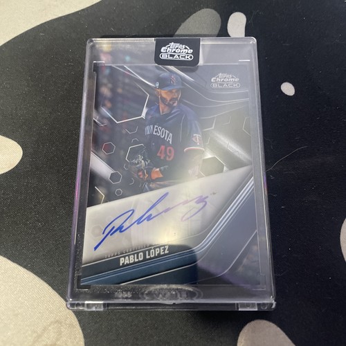 2023 Topps Chrome Black Pablo Lopez On Card Autograph Auto - Twins 🔥 | eBay