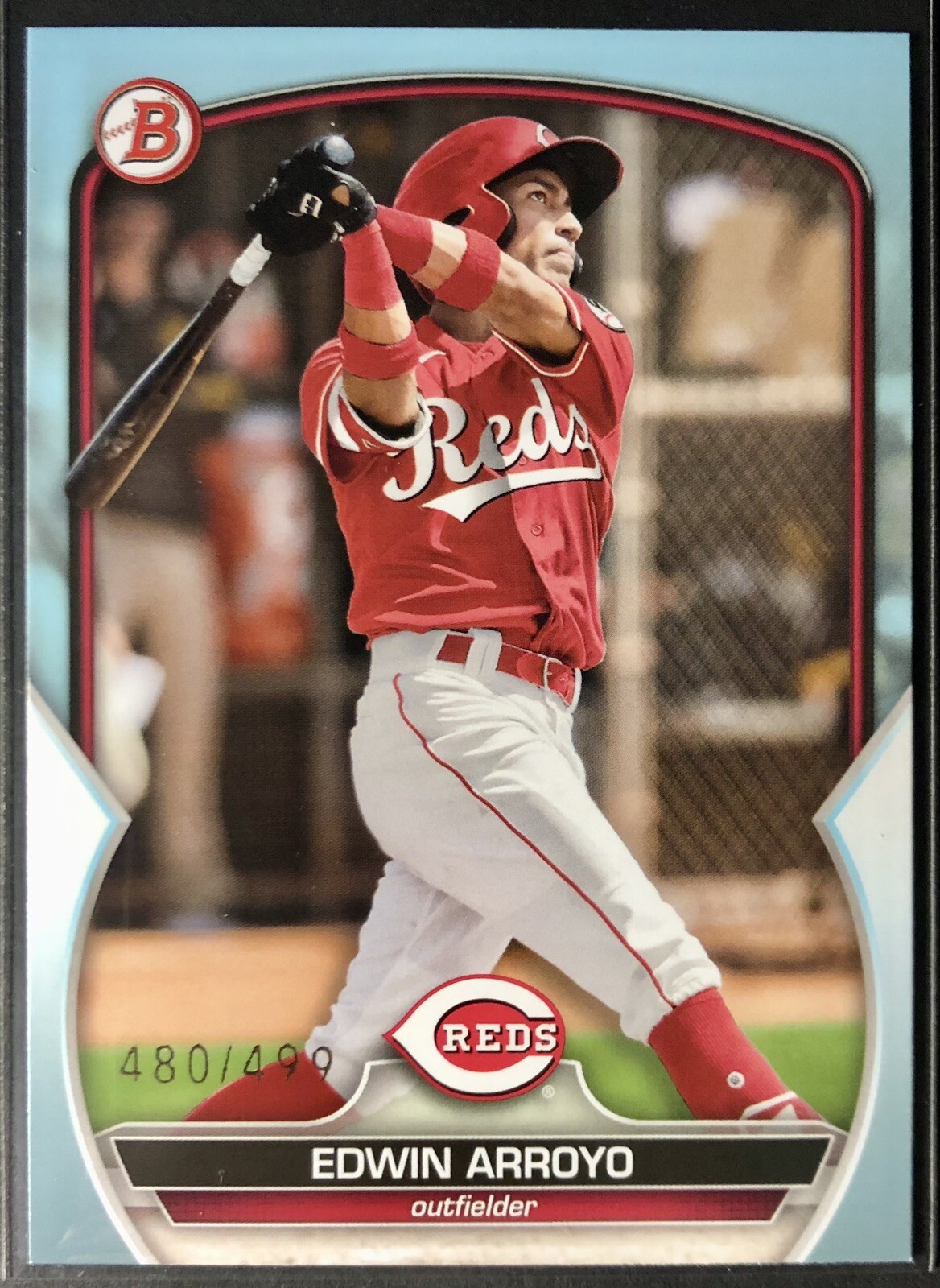Edwin Arroyo 2023 Bowman Sky Blue #BP-66 Cincinnati Reds /499 Top 100 ...