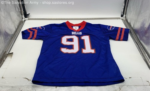 NFL Unisex Kids Blue Buffalo Bills ED Oliver #91 Football Jersey Size ...
