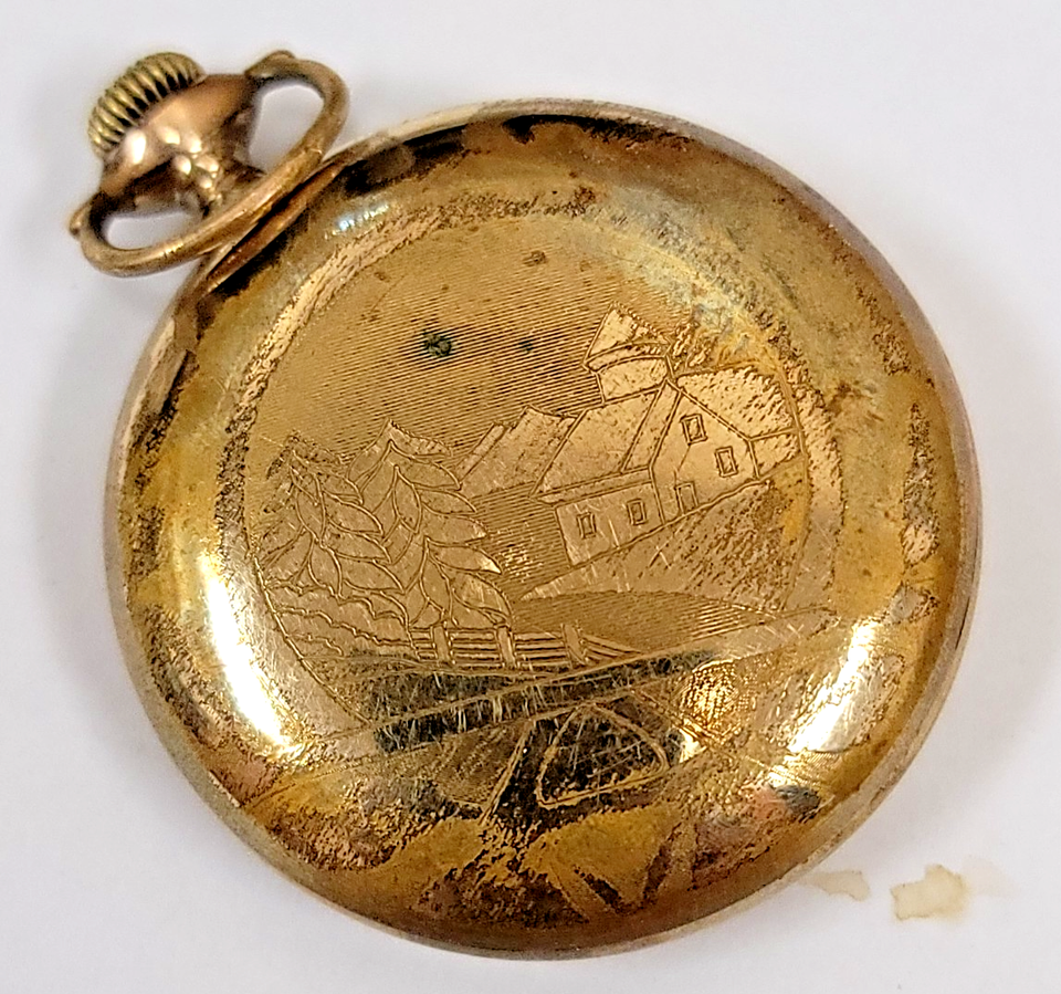 Antique Gold Filled Open Face Pocket Watch Case 46 Gram -18 S! | eBay