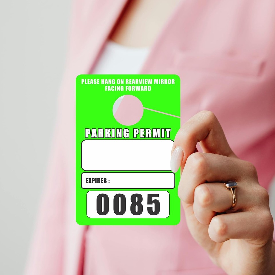 Parking Permit Hang Tags Blank Temporary Pass (Pack of 100) Car Vehicle ...