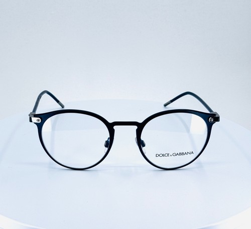 DOLCE & GABBANA DG1318 1280 Blue Unisex Round Full Rim Eyeglasses 50-21 ...
