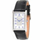 Croton Rectangular Curren-C Quartz Platinum Ingot Leather Strap Watch ...