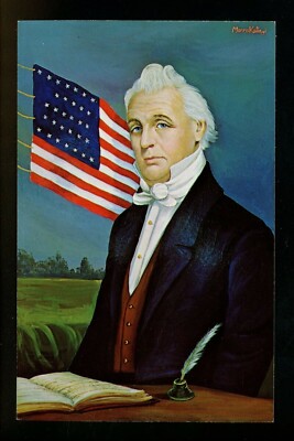 Political President chrome postcard Artist Signed Morris Katz James ...