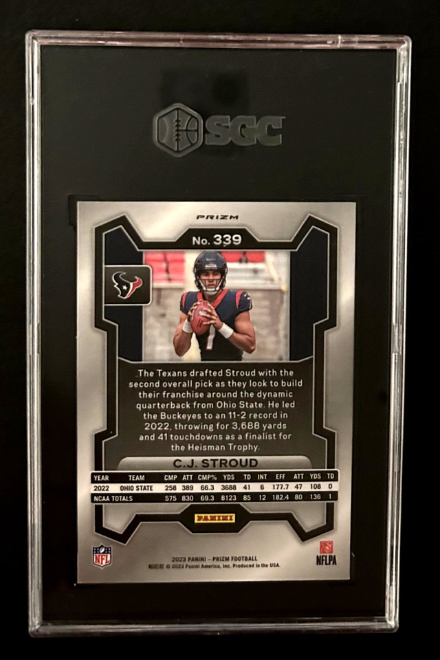 2023 Panini Prizm Hot Rookie C.J. Stroud Neon Green Pulsar Prizm #339 ...