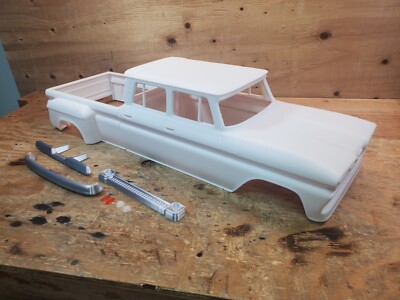 3D Printed RC CAR Chevy K10 C10 Truck 4 Dr Dually 1/10 Body Fits CEN F ...