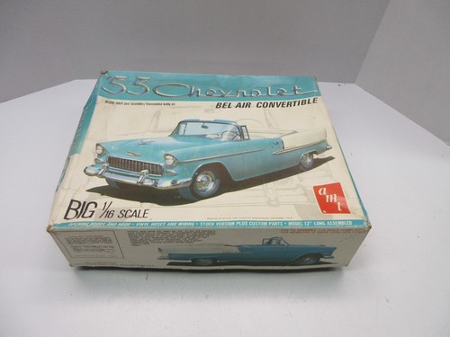 Amt 55 Chevy Bel Air Convertible Vintage Model kit 1/16 Scale T846 | eBay