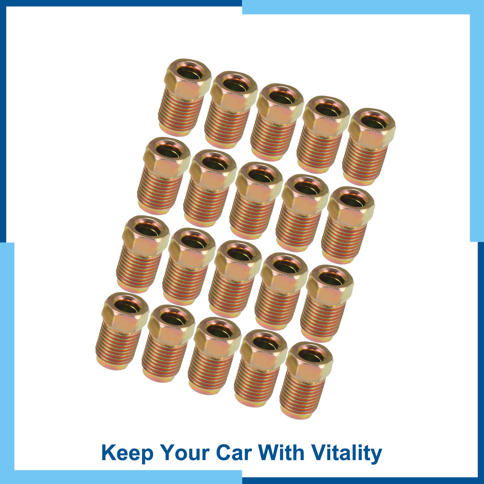 Universal Pack (20) M10x1.0 Thread Brake Line Fitting for 3/16" Steel ...