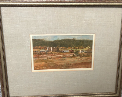 Raymond Ray Knaub Original Landscape Painting On Board Signed & Framed ...