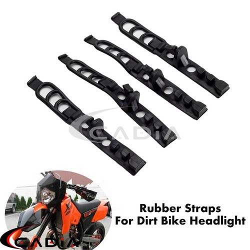 4Pcs Headlight Fairing Rubber Straps Dirt Bike Pit Headlamp Fix ...