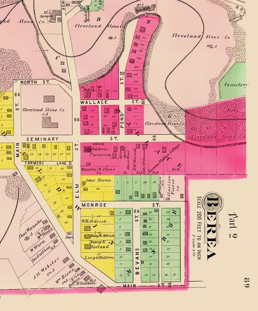 Berea Ohio - Cram 1892 - 23.00 x 27.78 | eBay