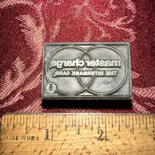Printing Block “ Master Charge The Interbank Card” | eBay