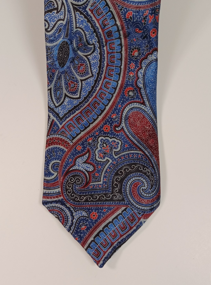 ERMENEGILDO ZEGNA XXXXX MENS NECKTIE PAISLEY SILK TIE | eBay