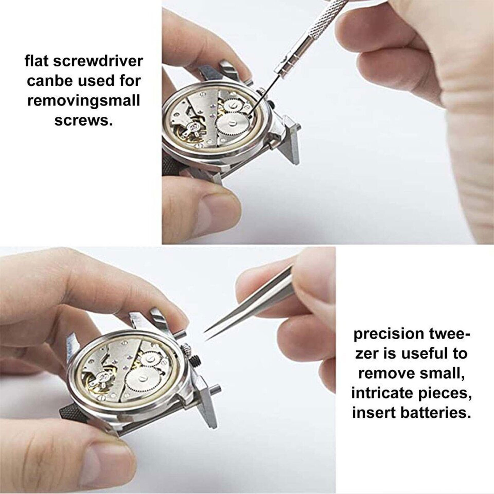 16pcs WATCH Repair Back Opener Kit Tools Band Pin Strap Link Remover ...