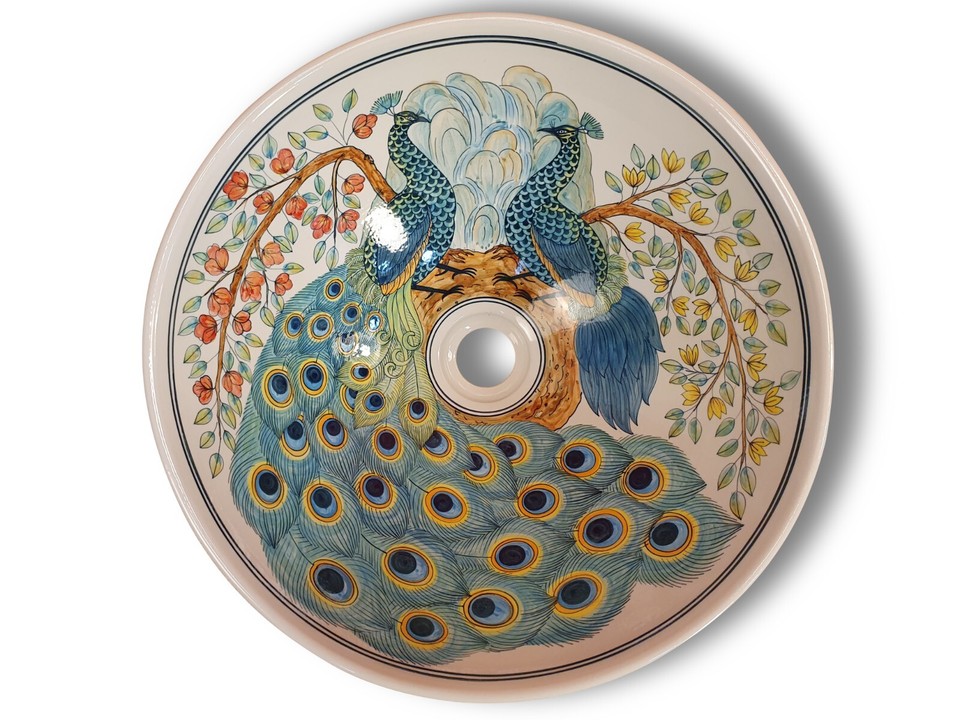 Antique Style Wash Basin Ceramic Basin Washbowl Fine Round Coloured | eBay