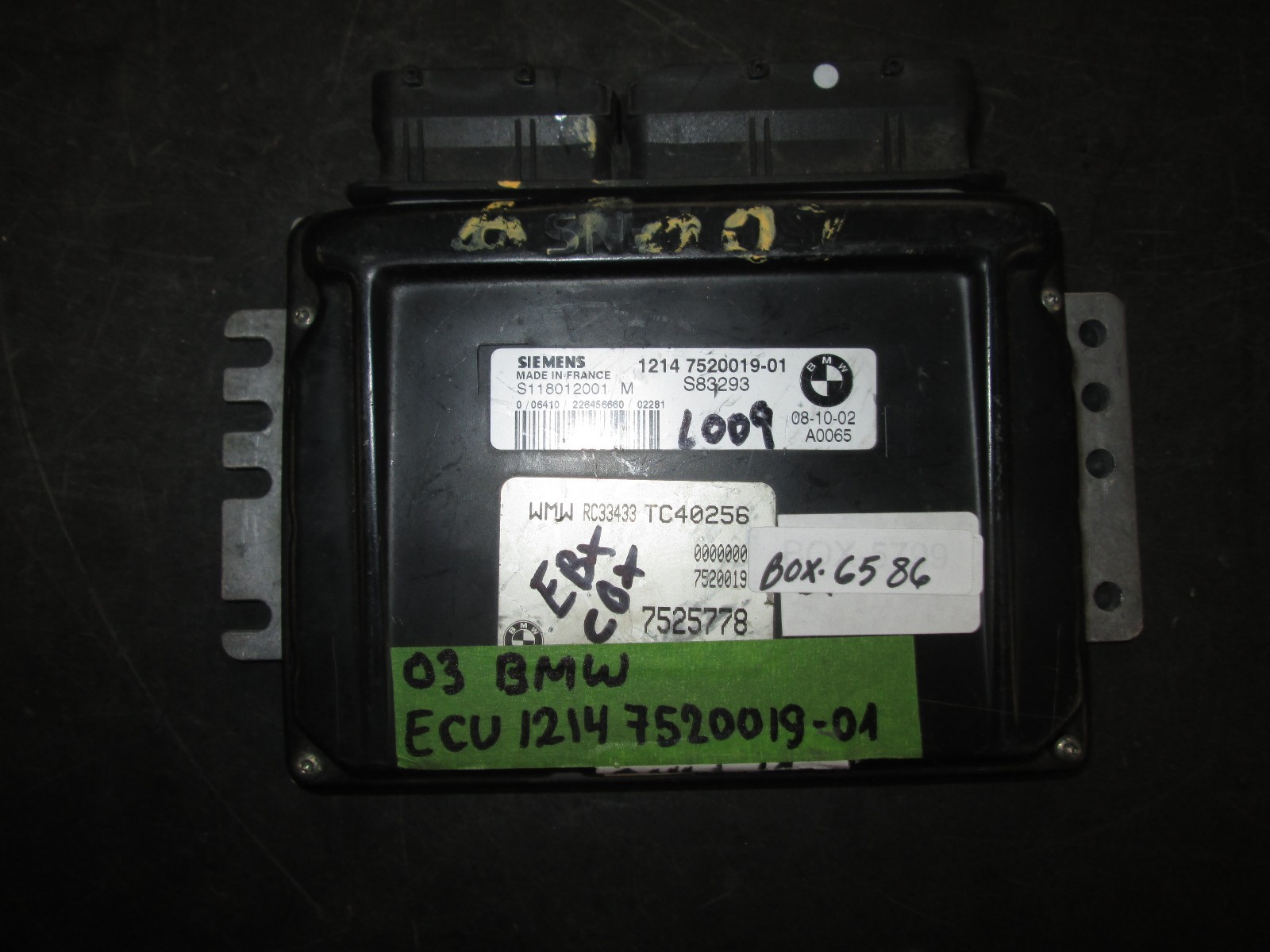 03 BMW / MINI COOPER ECU #75200190-1 *see description*(box-6586 ))/ | eBay