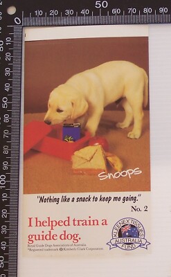 VINTAGE ROYAL GUIDE DOG ASSOCIATION AUSTRALIA KLEENEX ADVERTISING PROMO ...