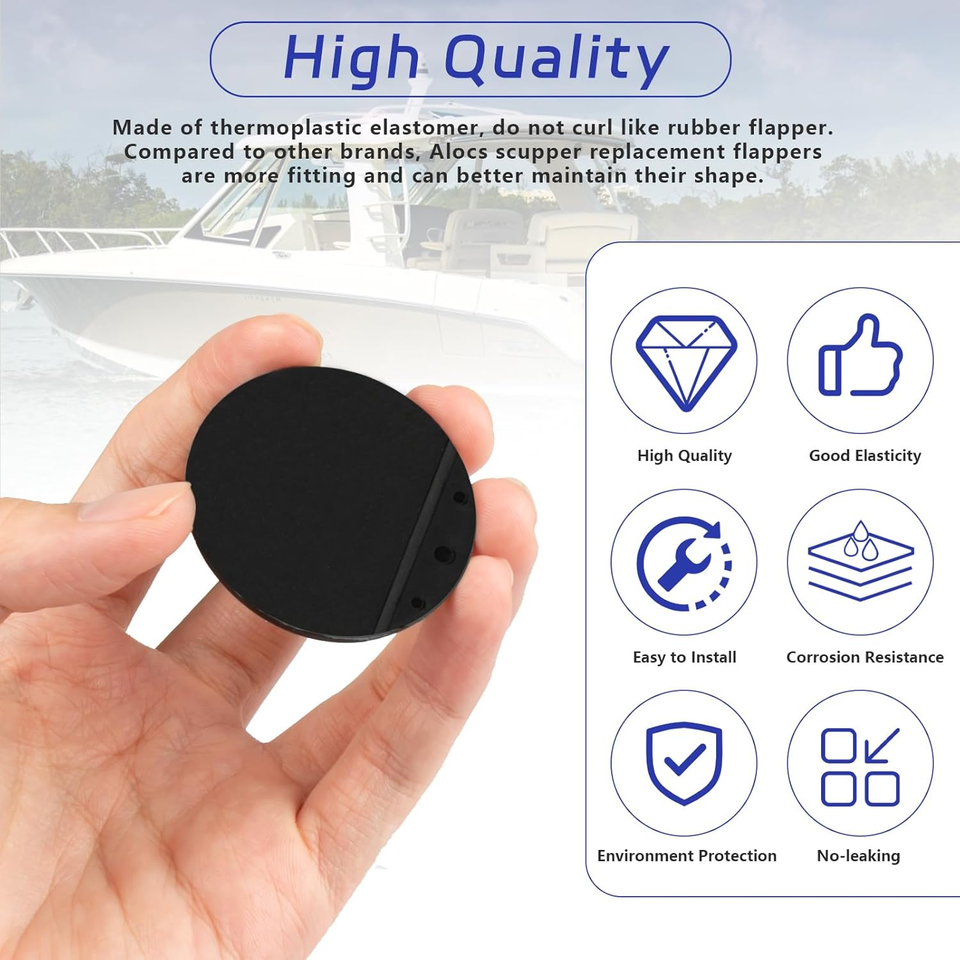 Boat Scupper Flapper Replacement Kit TH Mar-Ine Valves Stainless Steel ...