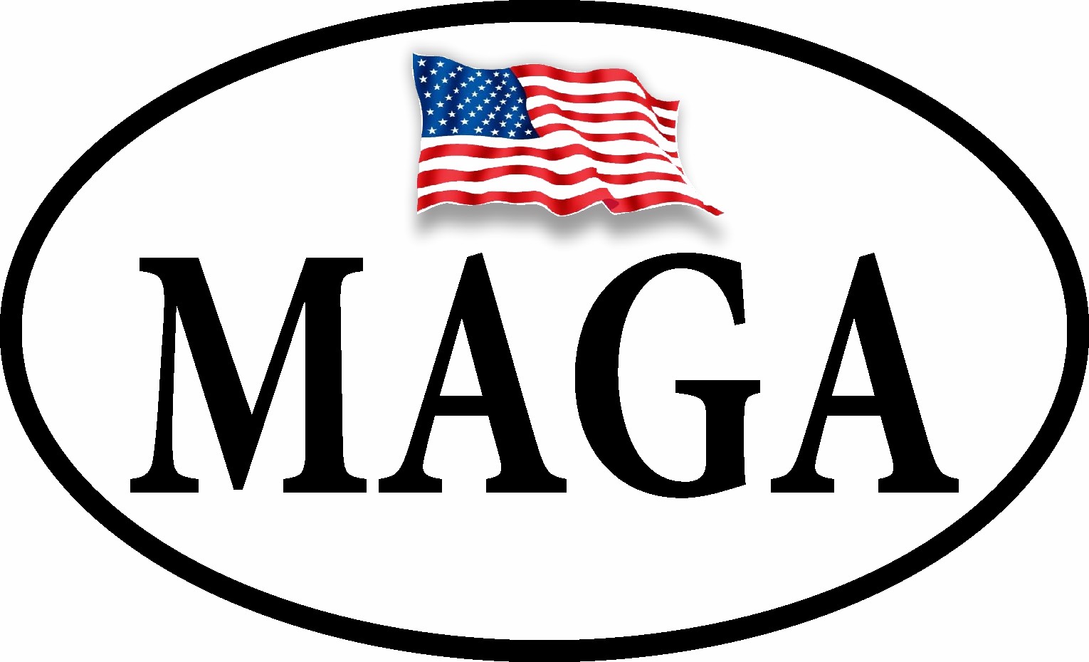 MAKE AMERICA GREAT AGAIN MAGA TRUMP FLAG DECAL BUMPER STICKER POLITICAL ...