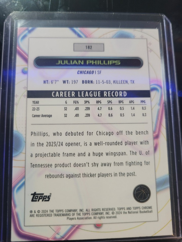 2023-24 Topps Cosmic Chrome Julian Phillips Rookie Nucleus Refractor ...