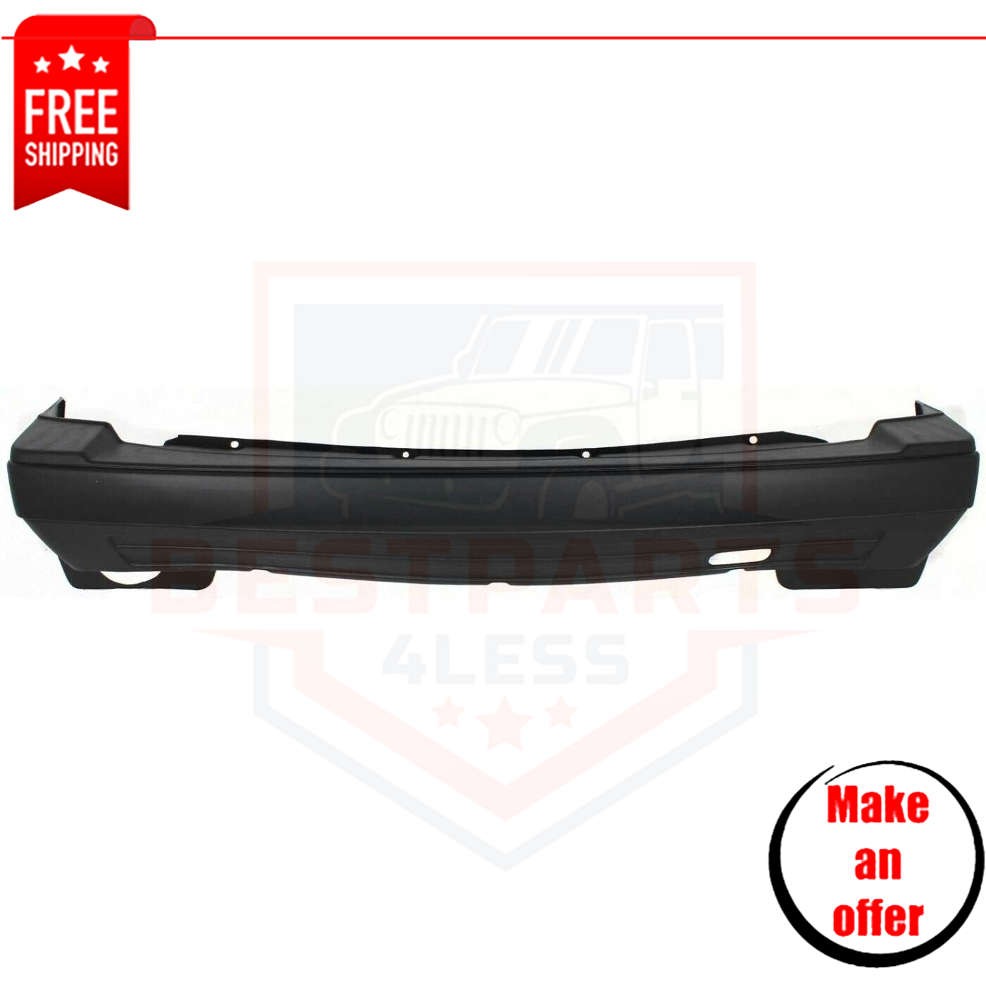 Bumper Cover for 1989-1995 Suzuki Sidekick Rear Textured With Step Pad ...