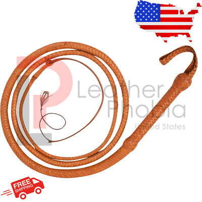 Kangaroo Hide Leather Bull Whip 12 Feet Long 16 Plaits Indiana Jones ...