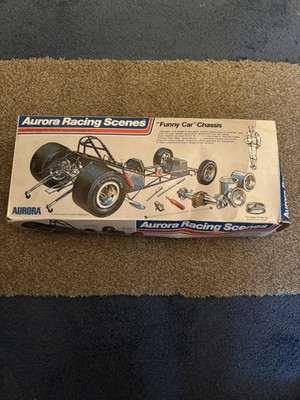 AURORA RACING SCENES FUNNY CAR CHASSIS PARTS ONLY W/BOX & INSTRUCTIONS ...