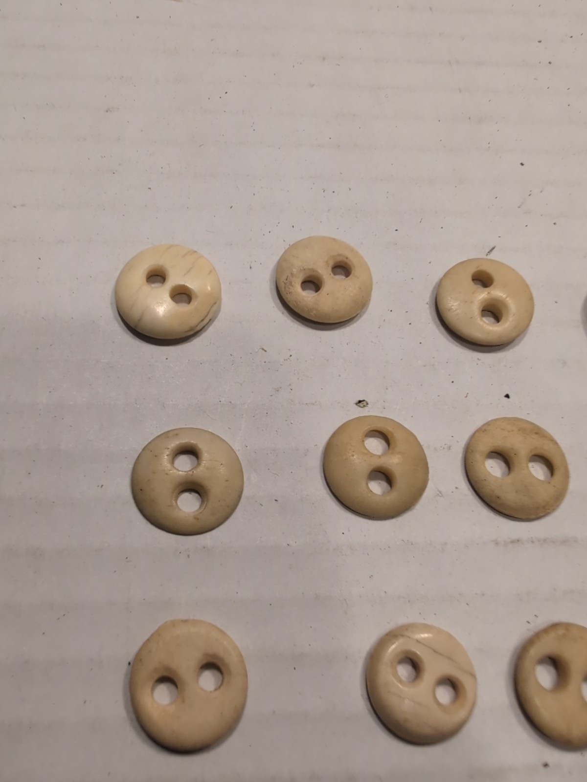 Lot of 22 Vintage Bone & China Buttons 2 Holes Various Sizes Historical ...