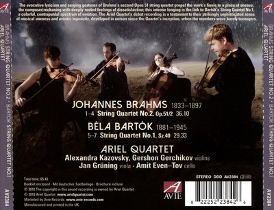 JOHANNES BRAHMS - STRING QUARTET NO. 2 - ARIEL QUARTET NEW CD ...