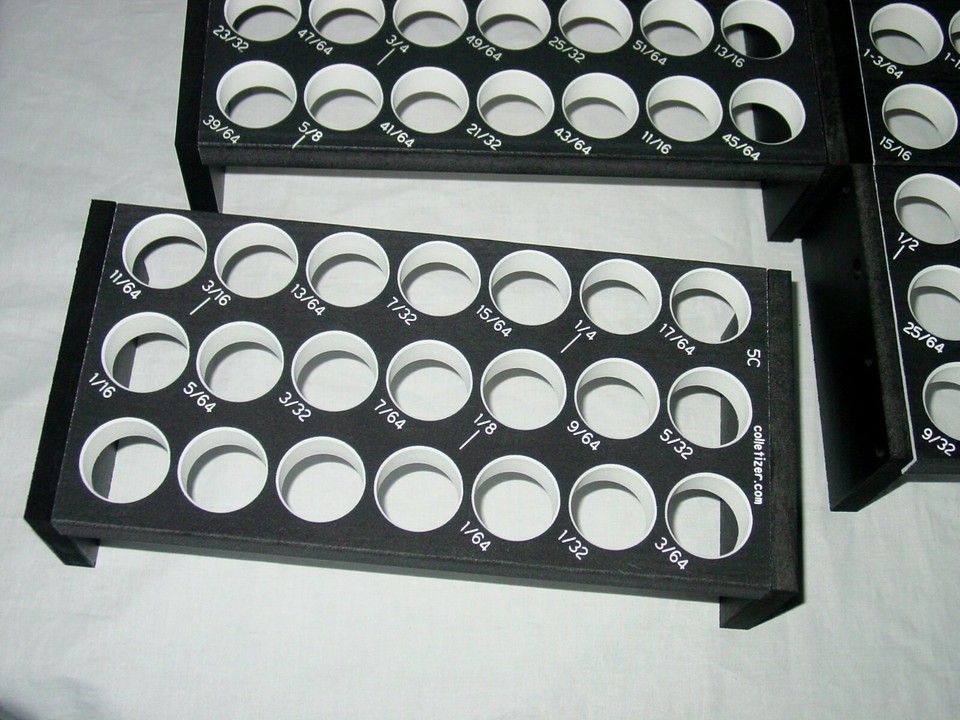 5C All Sizes 64ths-set Collet Rack Tray Drawer or Bench Storage Holder ...