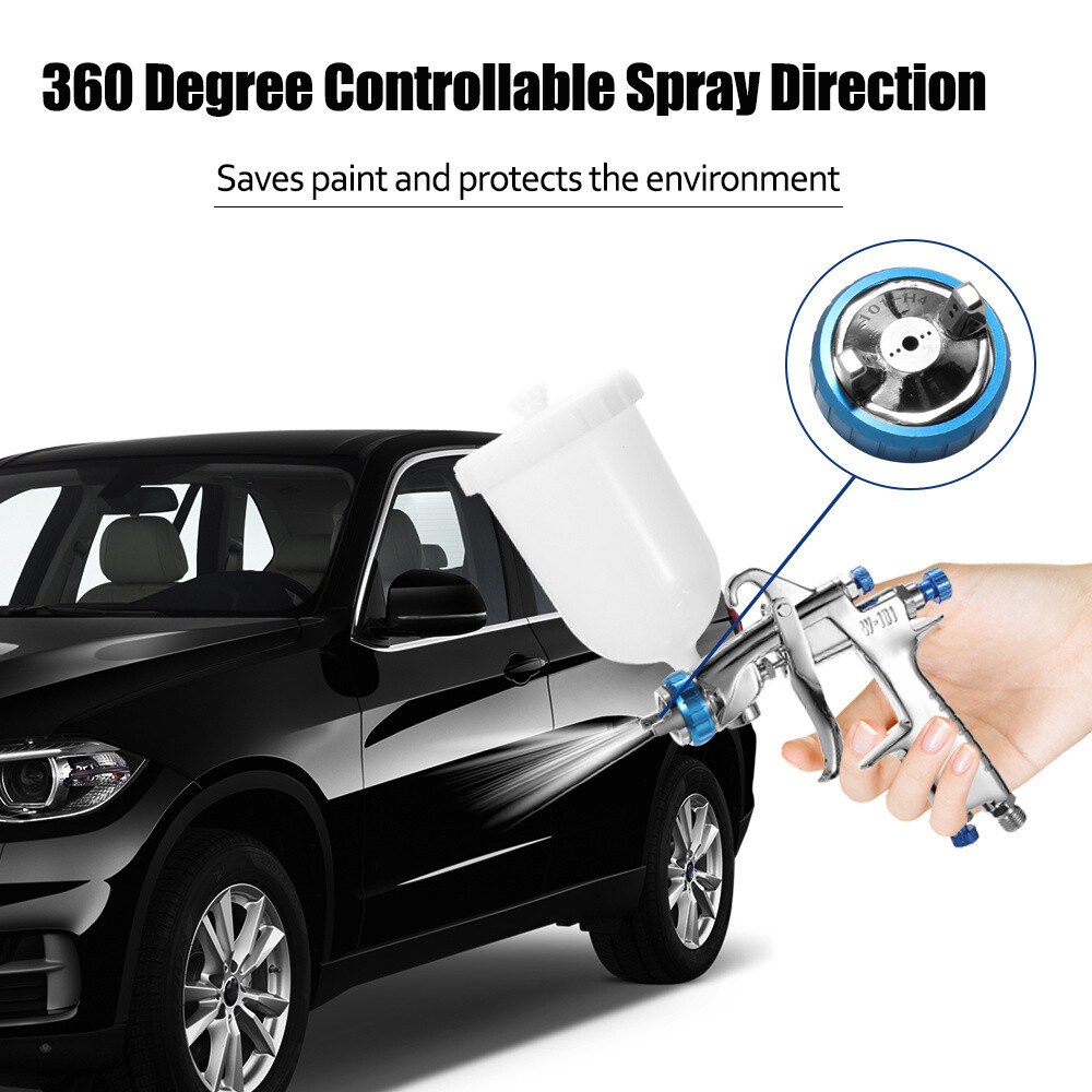 Car Paint Guns Automotive HVLP Spray Gun 1.3mm 400ml Automotive Paint ...