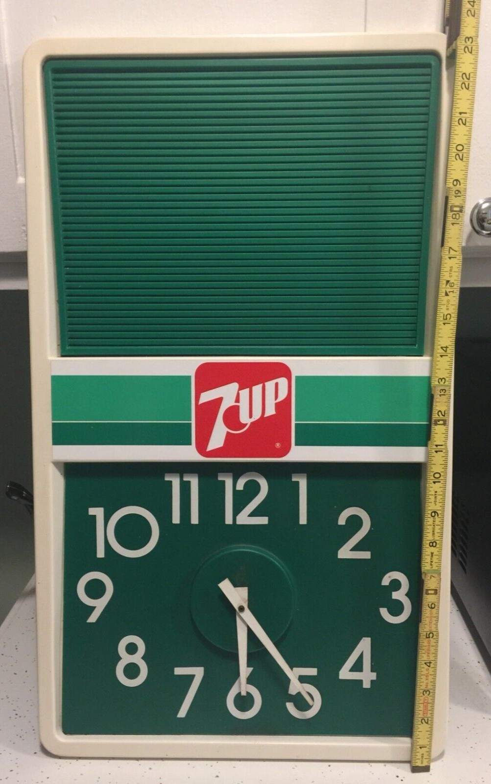 Vintage 7 Up Hanging Wall Clock Menu Board Sign Advertisement ...